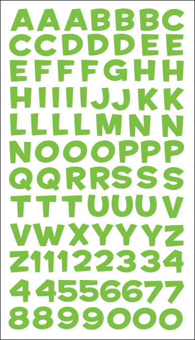 Sticko Alphabet Stickers-Fun House Green Metallic | Michaels