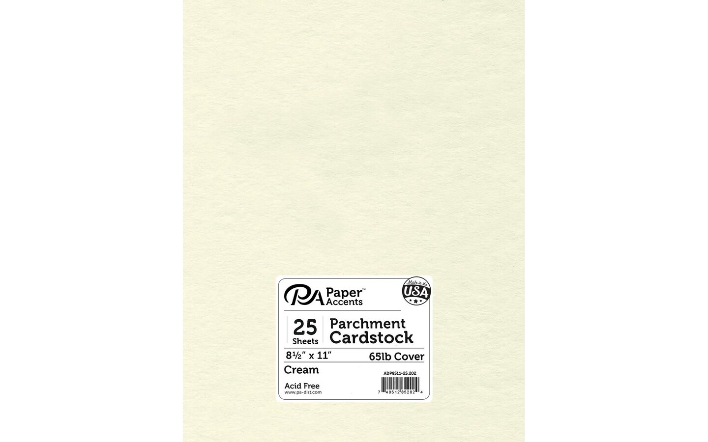 PA Paper Accents Parchment Cardstock 8.5" x 11" Cream, 65lb colored ...