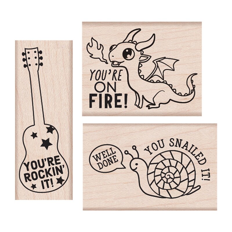 Rockin' It Wood Stamps Set | Michaels