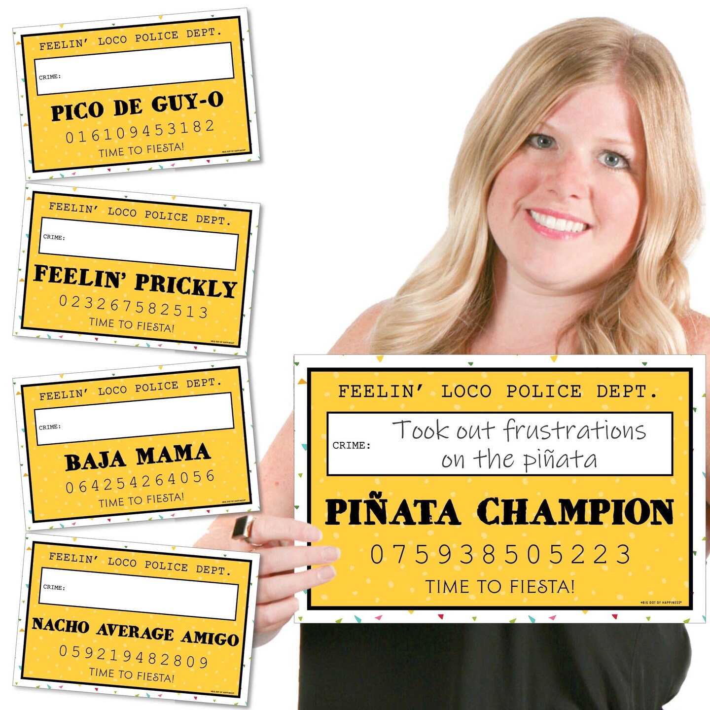 Big Dot of Happiness Let's Fiesta - Party Mug Shots - Photo Booth Props ...