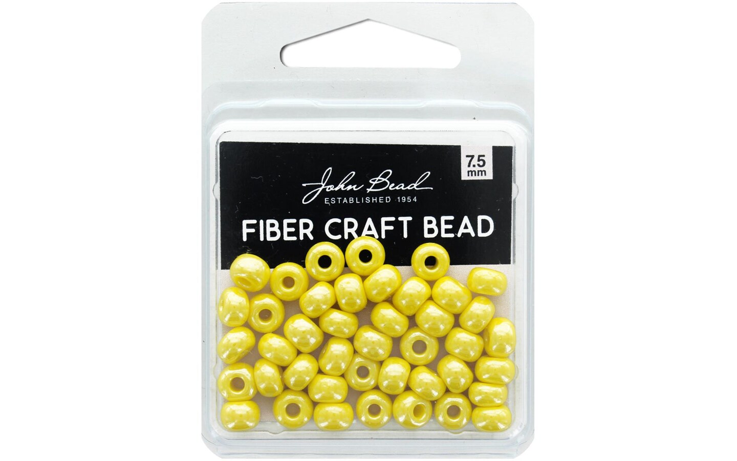 John Bead Fiber Craft Bead 7.5mm 18g Op YellowLst | Michaels