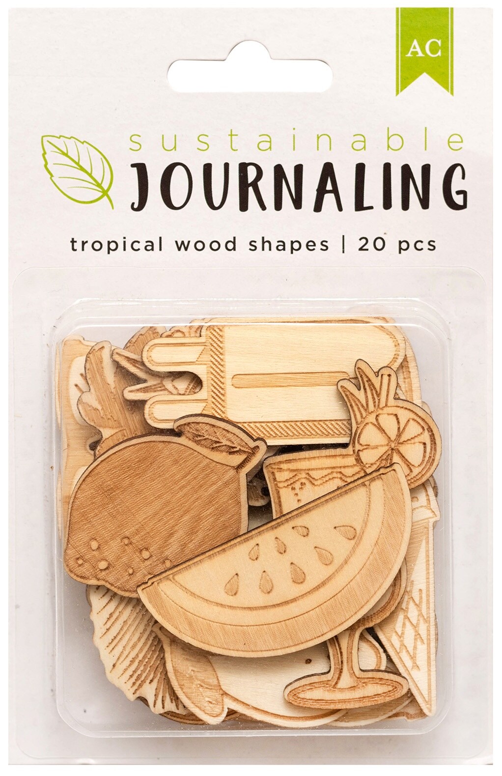 AC Sustainable Journaling Wood Shapes 20/Pkg-Tropical | Michaels