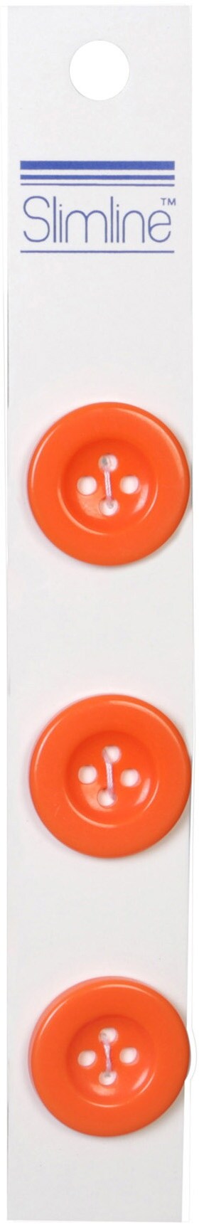 Slimline Buttons -Orange 4-Hole 3/4" 3/Pkg | Michaels