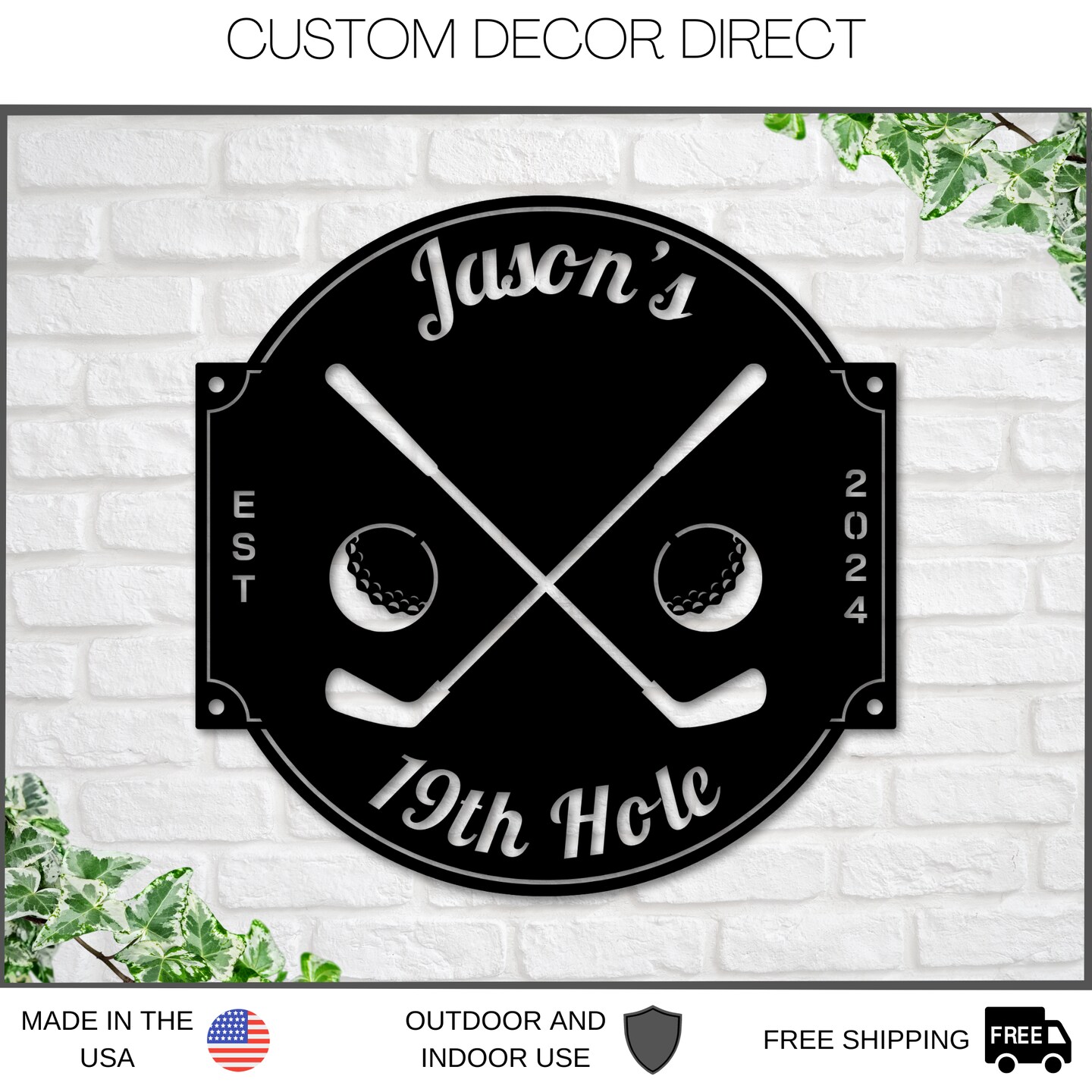 Golf Sign, 19th Hole Sign for him, Personalized Golf Sign, Personalized ...