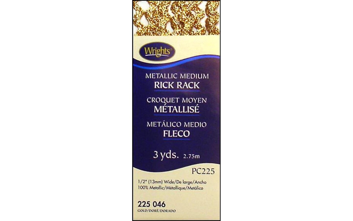 Wrights Medium Rick Rack 3yd Metallic Gold | Michaels