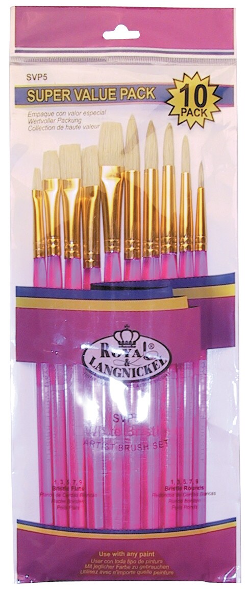 Royal Brush Super Value Brush Set, Golden Taklon, Model: RYSVP1 | Michaels