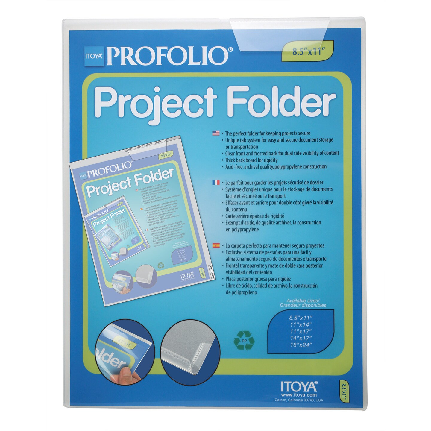 Itoya Project Folder, 8.5" X 11", Count: 1, Model: IAPF-811CR | Michaels