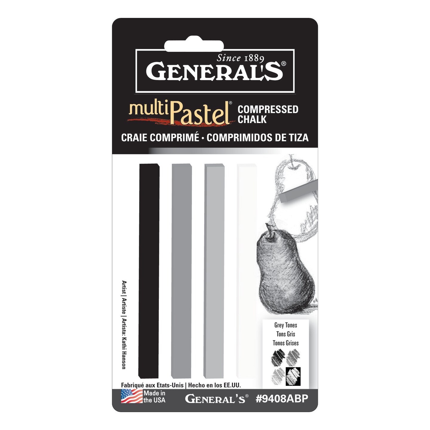 General Pencil Multi Pastel Stick Set, 4-Colors, Gray Tones | Michaels