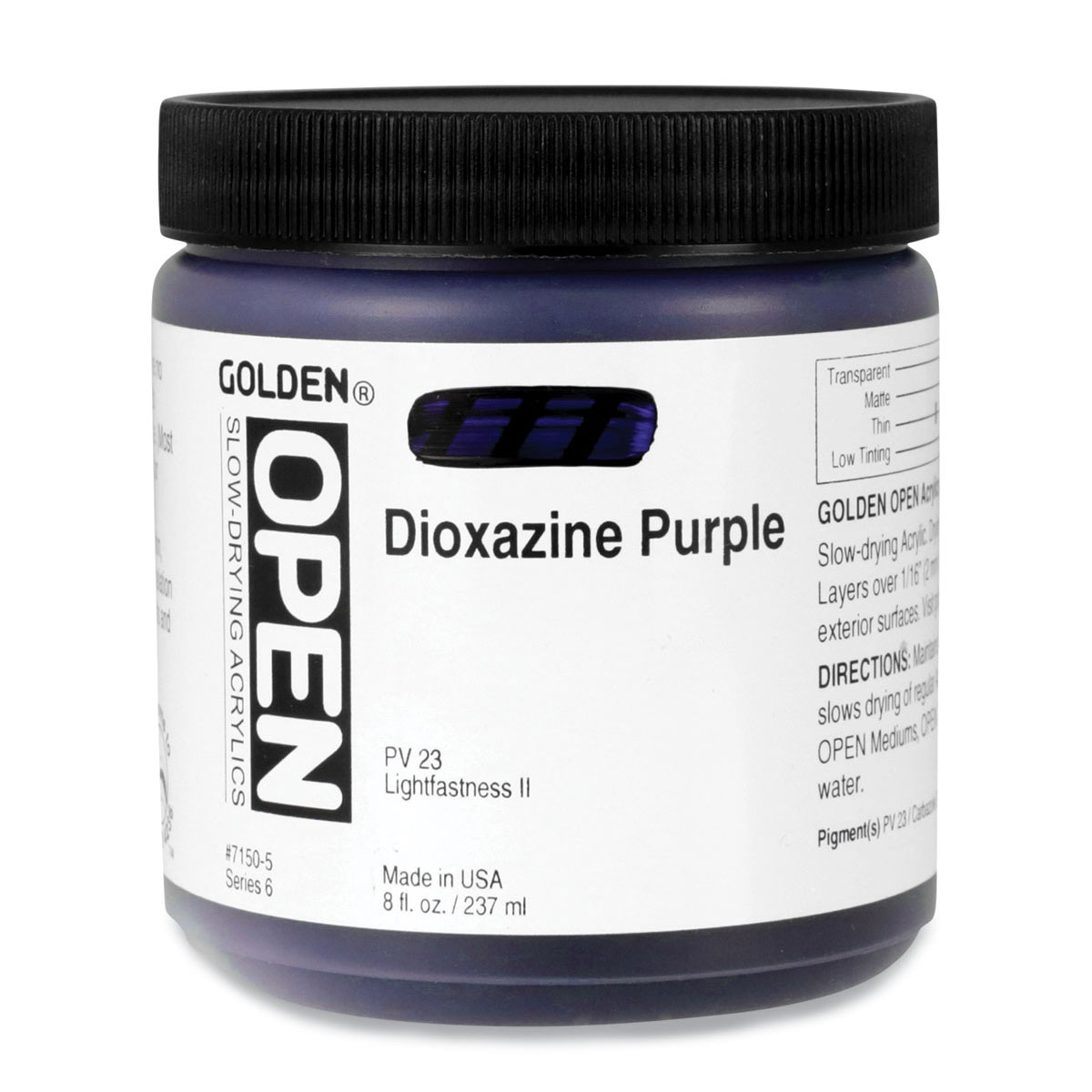 Golden Open Acrylics - Dioxazine Purple, 8 oz Jar | Michaels