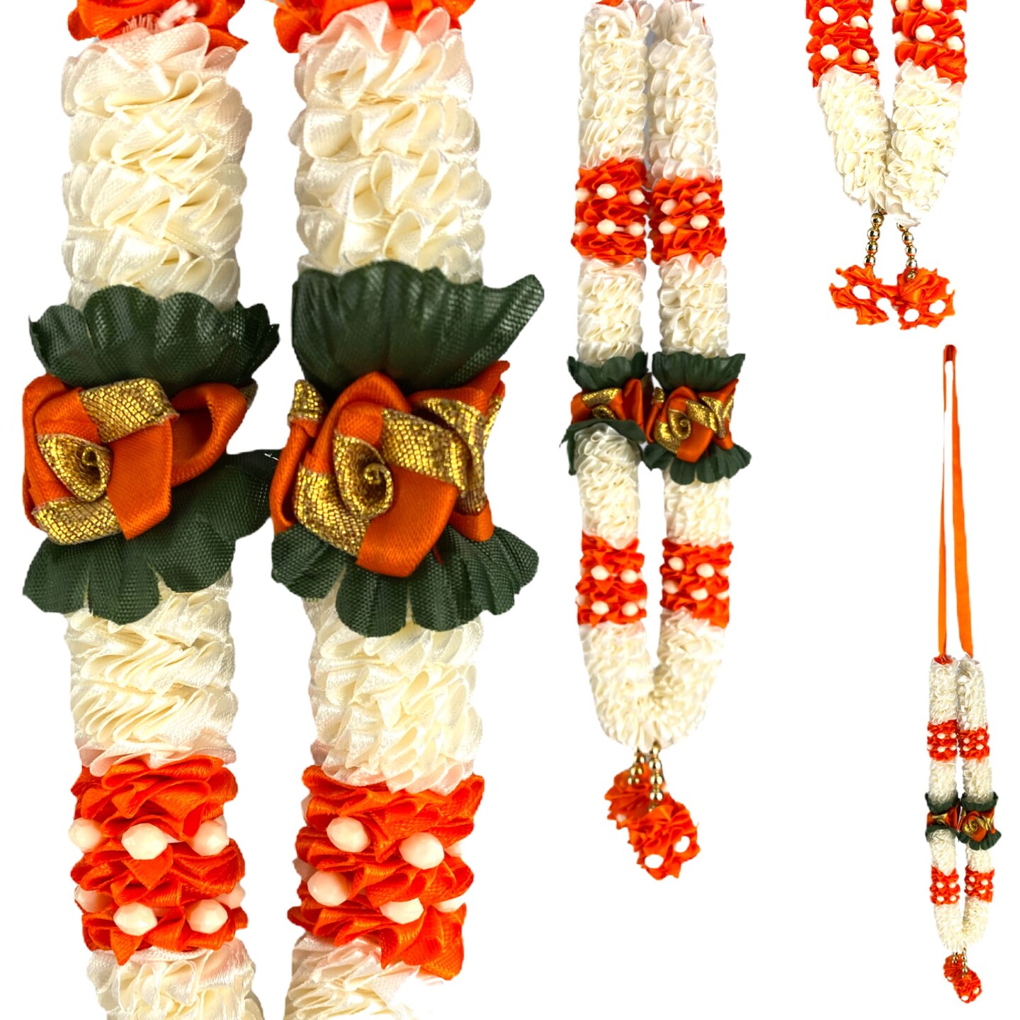 1 Ct Artificial Satin Ribbon Garland, Indian Milni Mala, Statue Idol ...