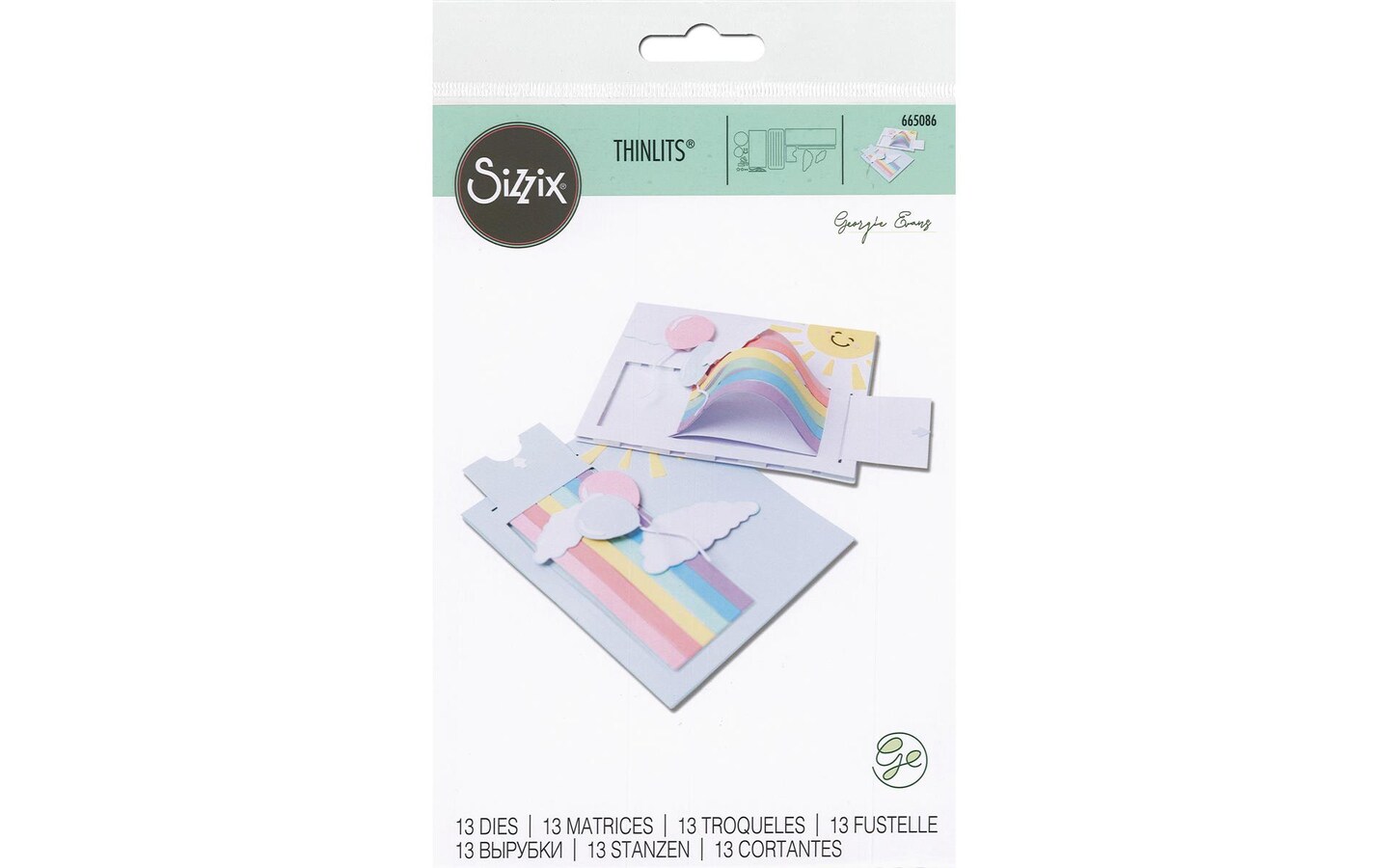 Sizzix GEvans Thinlits Die Card Rainbow | Michaels