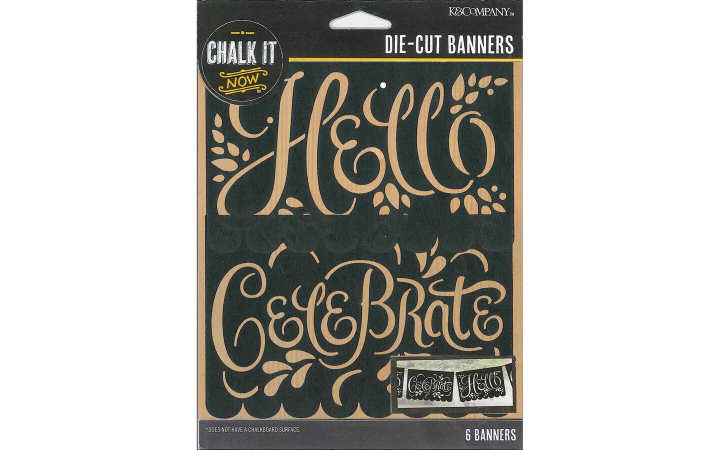 K&Co Chalk It Now Banner Hello Celebrate | Michaels