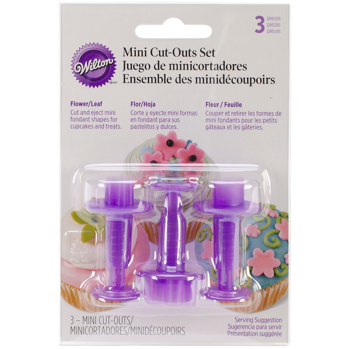 Fondant Mini Cutouts 3/Pkg-Flower & Leaf | Michaels