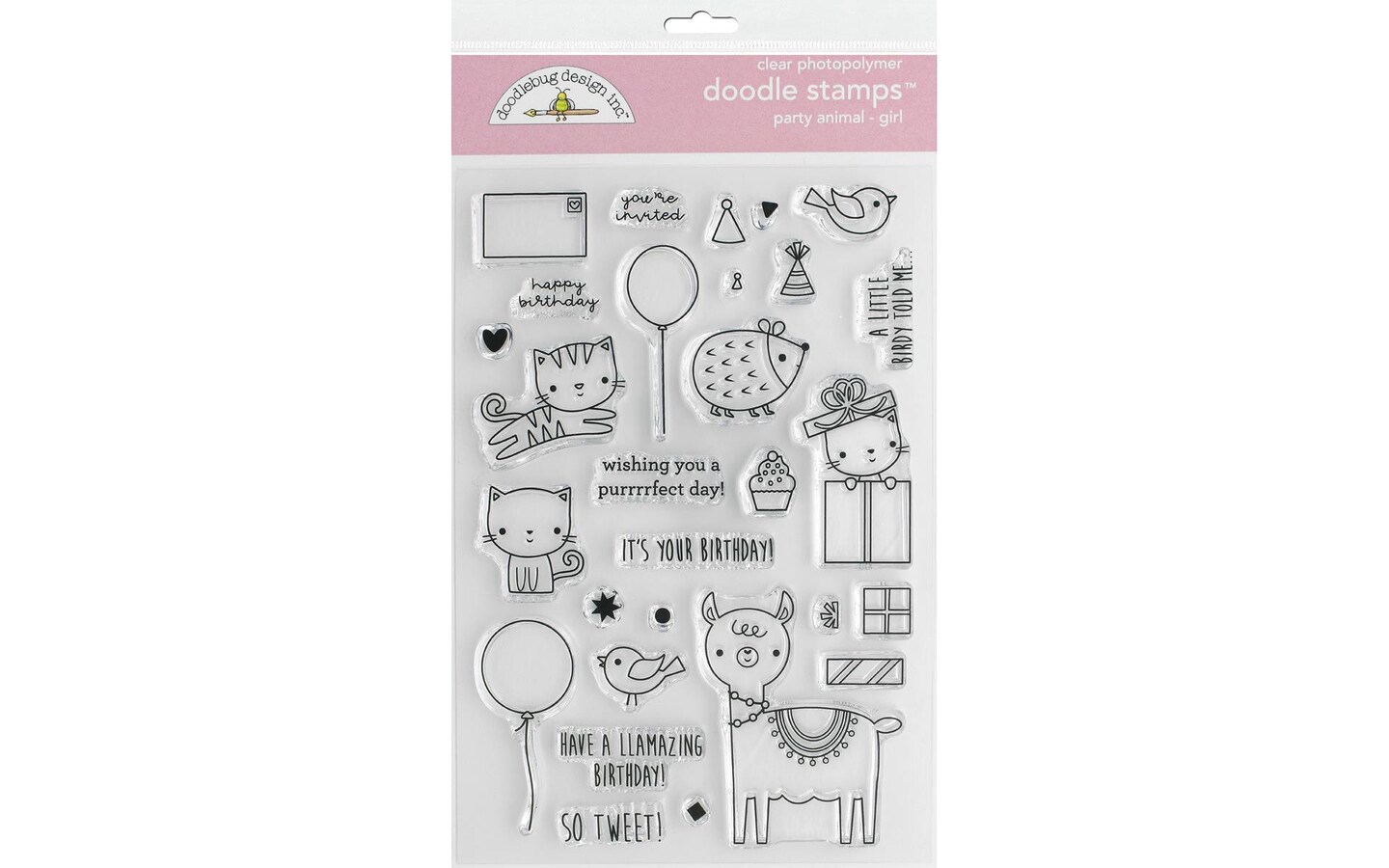 Doodlebug Hey Cupcake Doodle Stamps Girl PAnimals | Michaels
