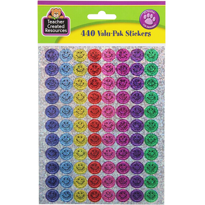 Mini Happy Face Sparkle Valu-Pak Stickers, Pack of 440 | Michaels