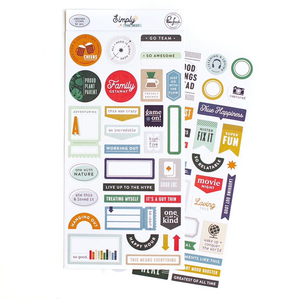 PinkFresh Cardstock Stickers-Simply The Best | Michaels