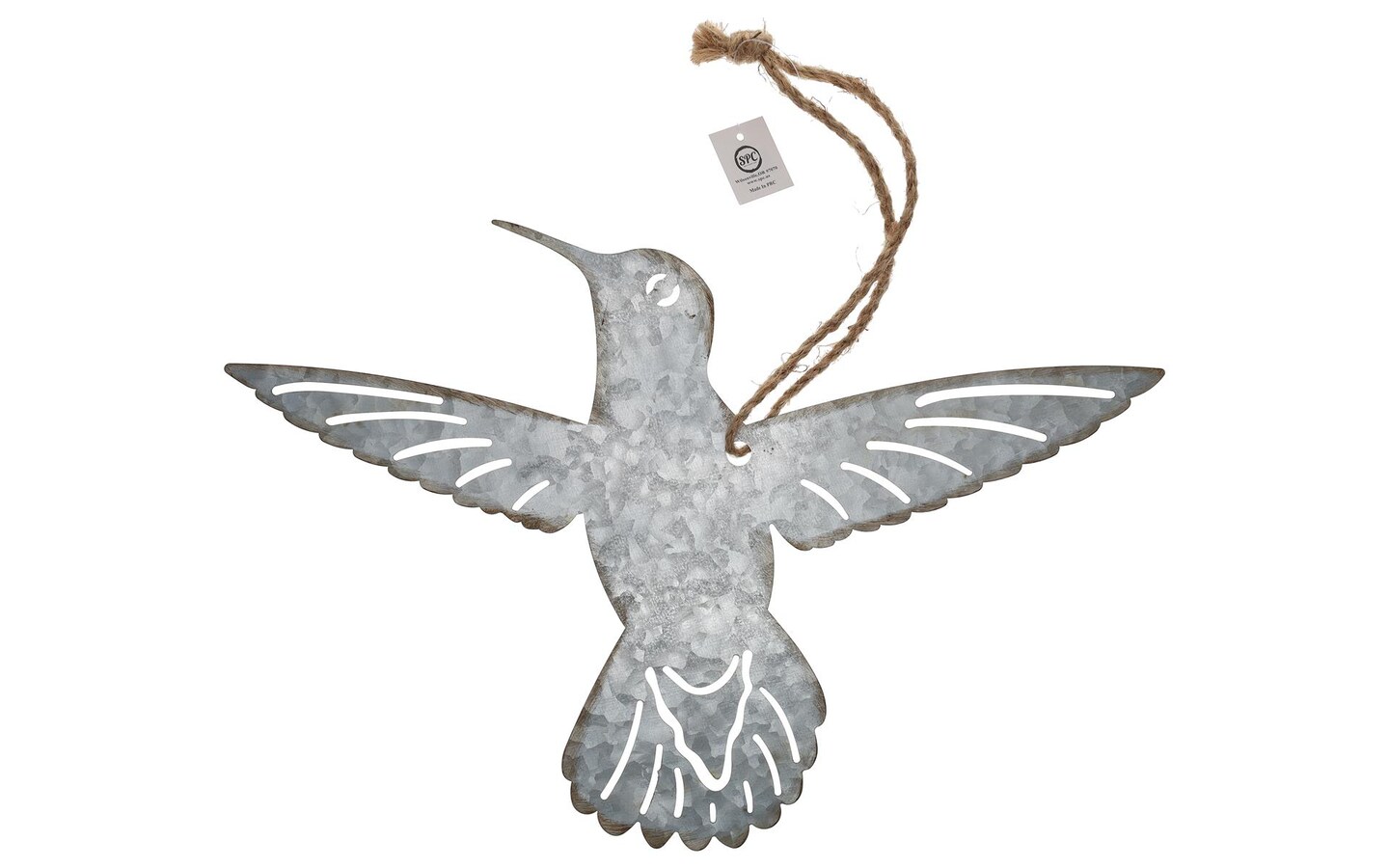 Hummingbird Metal Cut Out Hanging Jute Silv | Michaels