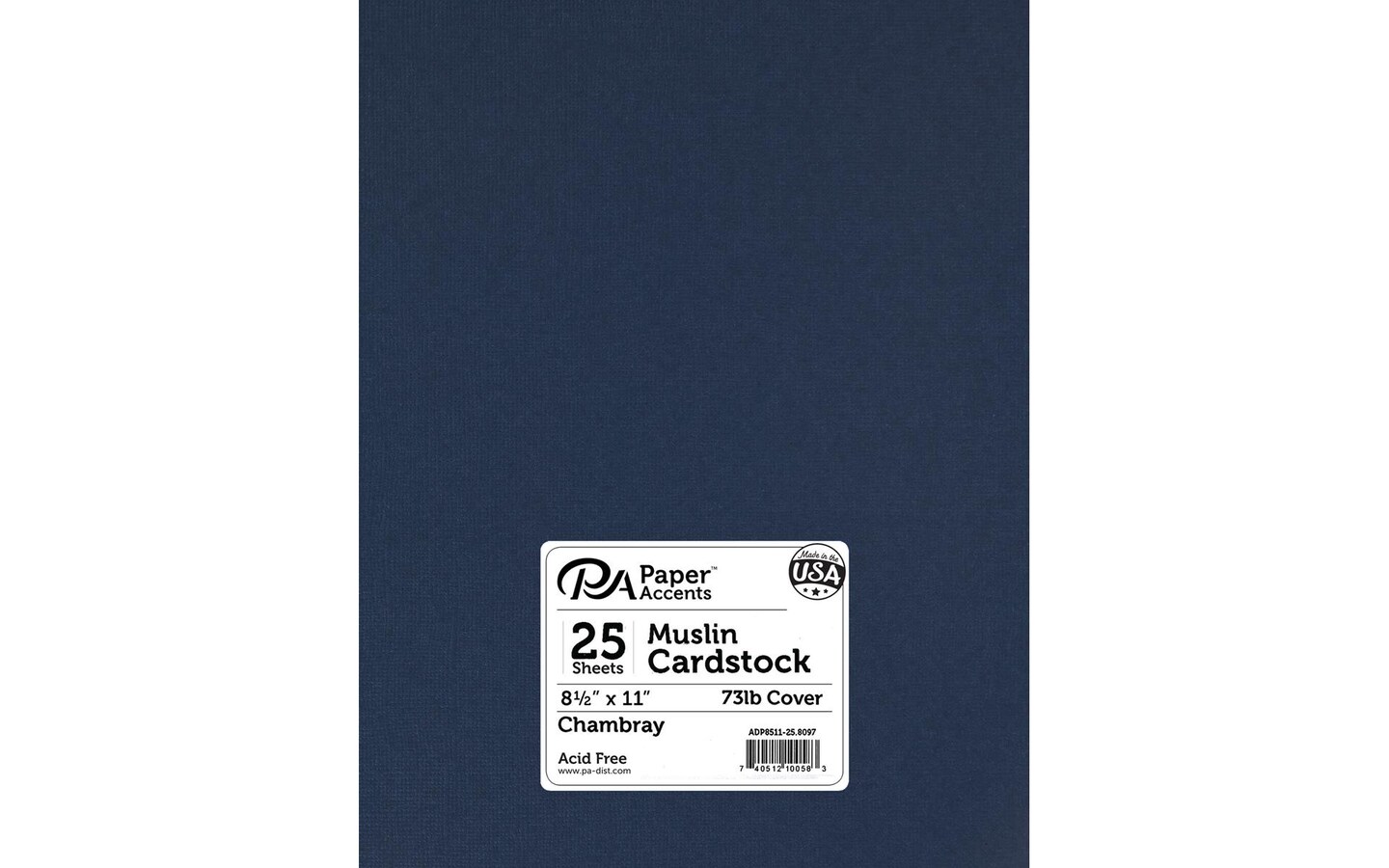 Paper Accents Cardstock 73 lb Chambray Muslin, 8.5" x 11" | Michaels