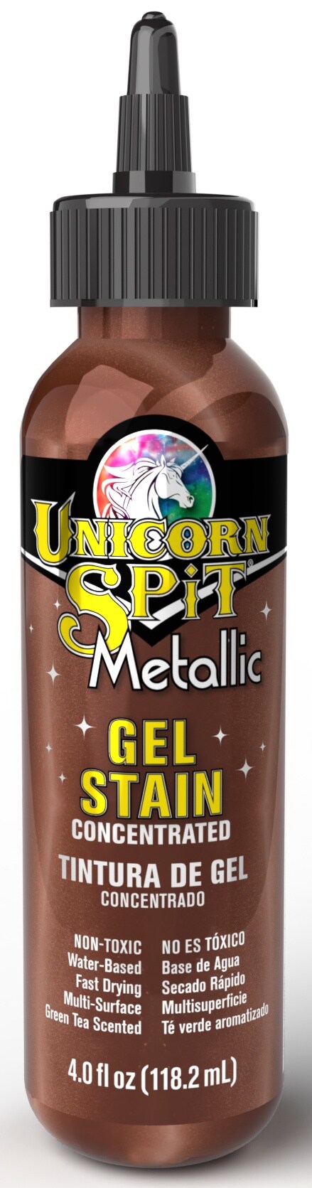 Unicorn Spit Sparkling Wood Stain & Glaze 4Oz-Metallic Hephaestus ...