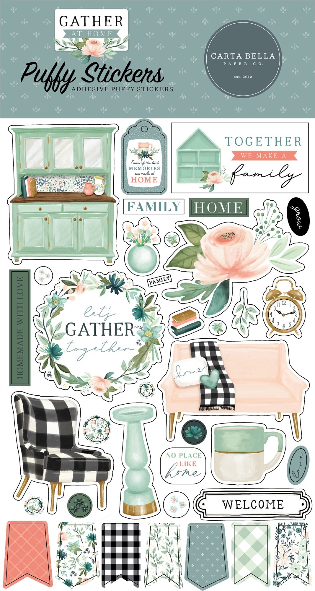 Gather At Home Puffy Stickers- | Michaels