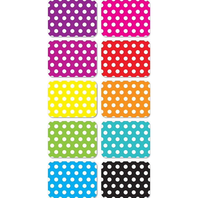 Magnetic Mini Whiteboard Erasers 2" X 1.5" X .75, Dots, Pack Of 10 ...