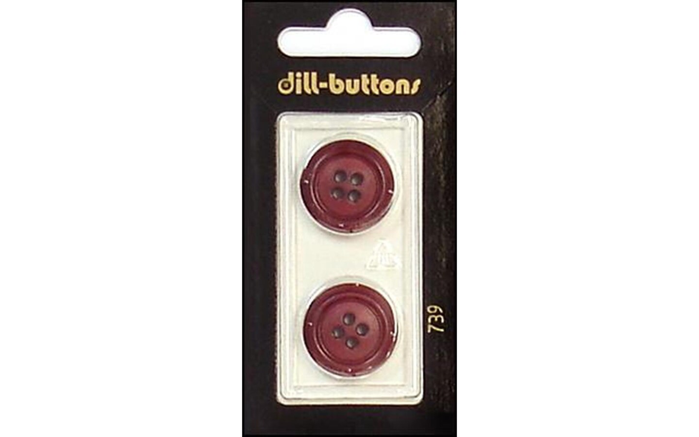 Dill Buttons 20mm 2pc 4 Hole Wine | Michaels