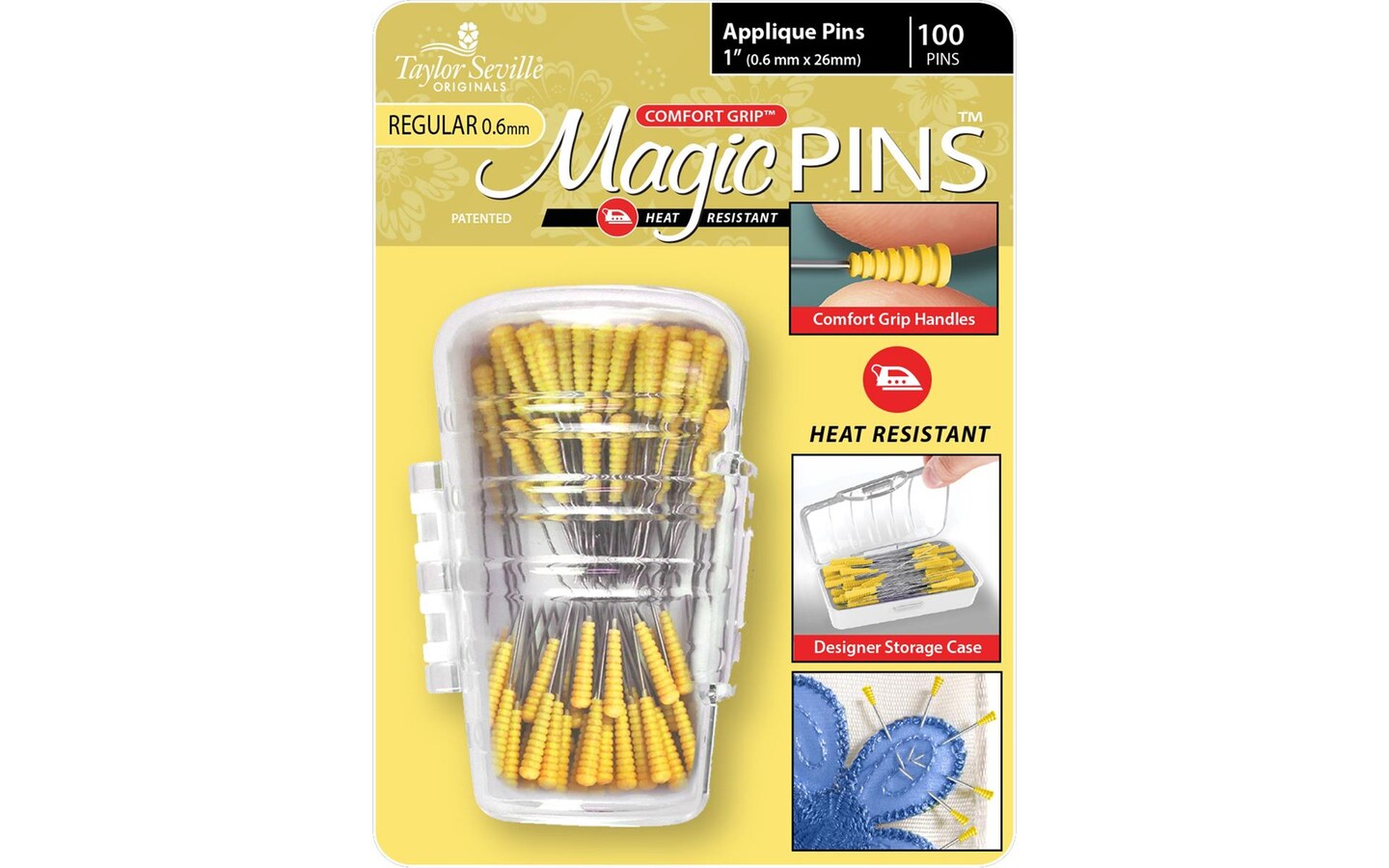 Taylor Seville Magic Pins Reg Applique 1" 100pc | Michaels
