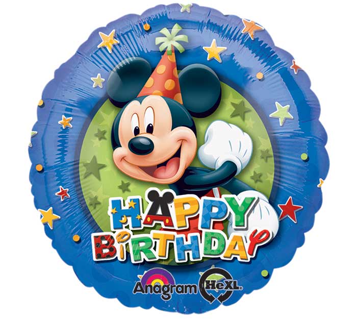 Mickey Birthday Stars Round Balloon | Michaels