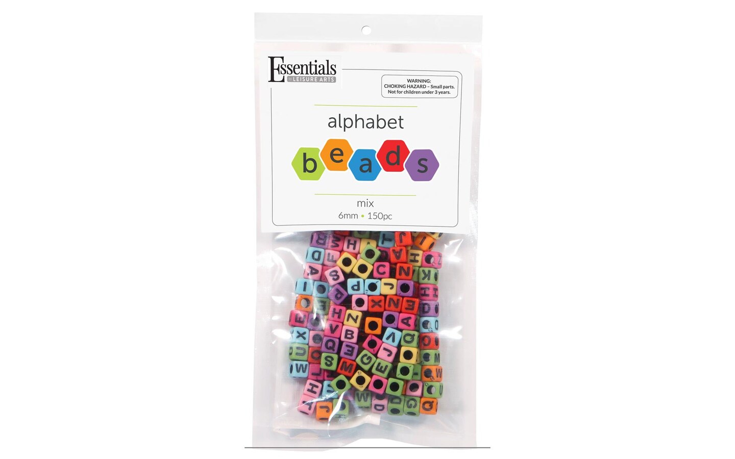 EBL Alphabet Beads Cube 6mm Color 150pc | Michaels