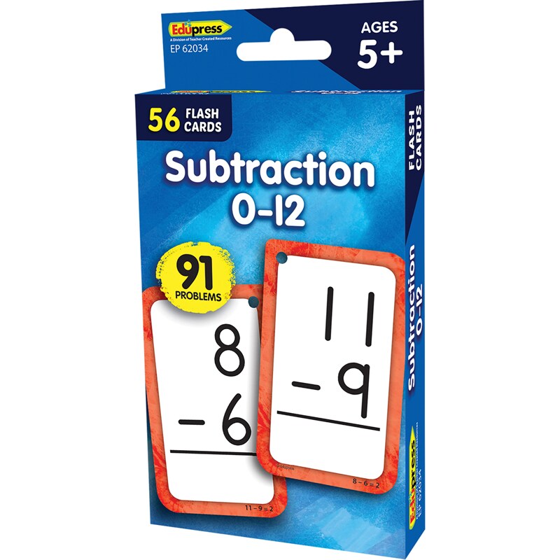 Subtraction 0-12 Flash Cards | Michaels