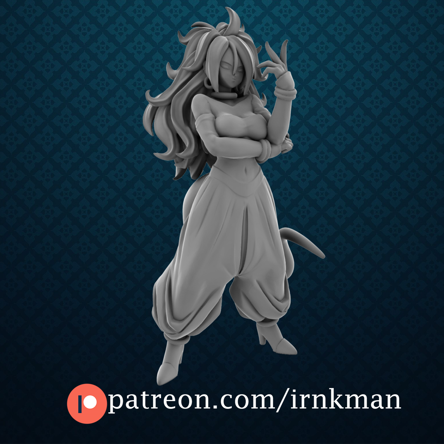 Android 021, Majin form, from Irnkman Minis. Total height apx. 51mm ...