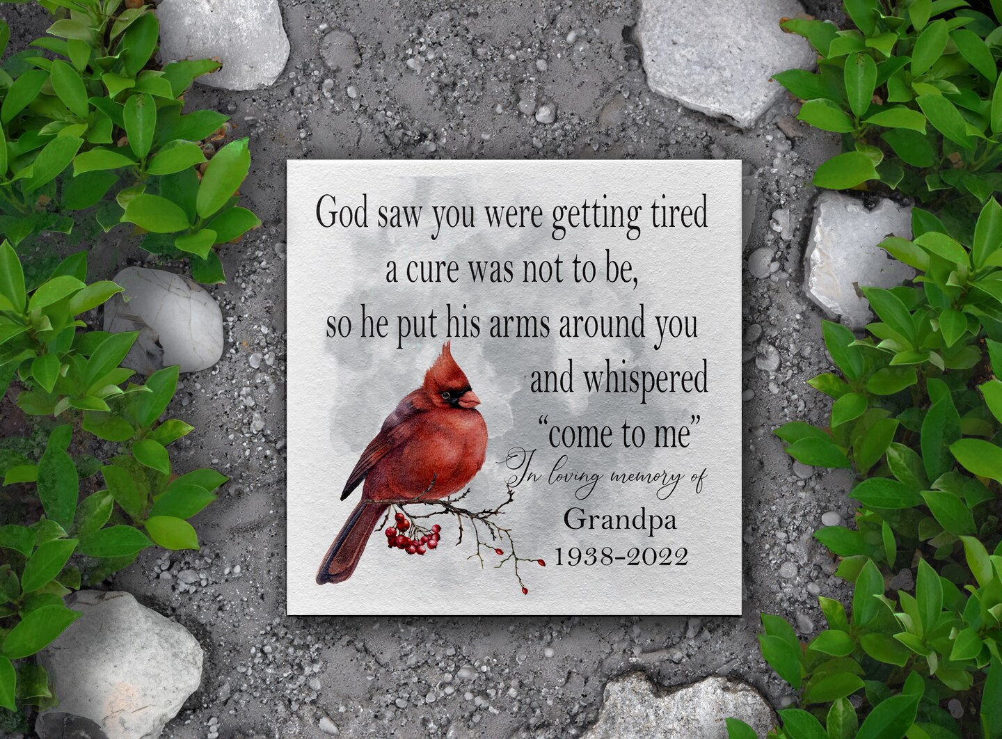 Personalized Cardinal Memorial Stone Come to Me.. In Loving Memory of ...