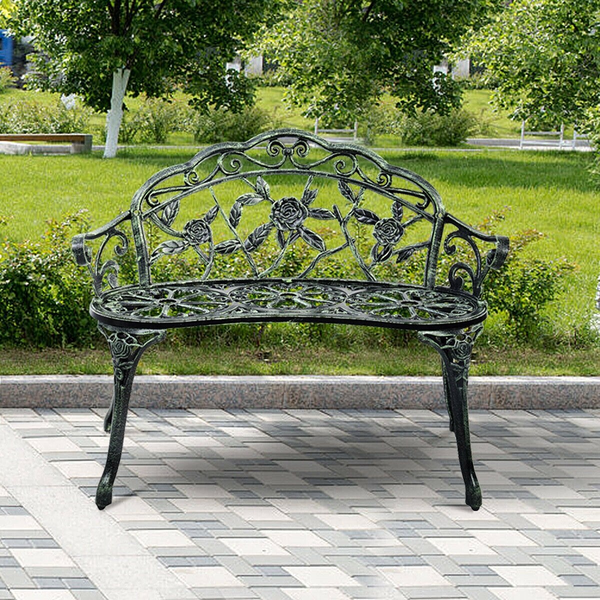 Aluminum Patio Outdoor Garden Bench Chair Loveseat Cast | Michaels