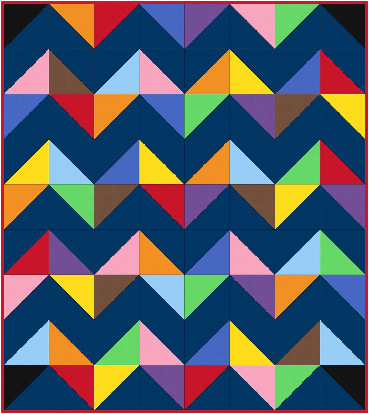 Pride Quilt Pattern, Modern Quilt Pattern, Chevron Quilt | MakerPlace ...