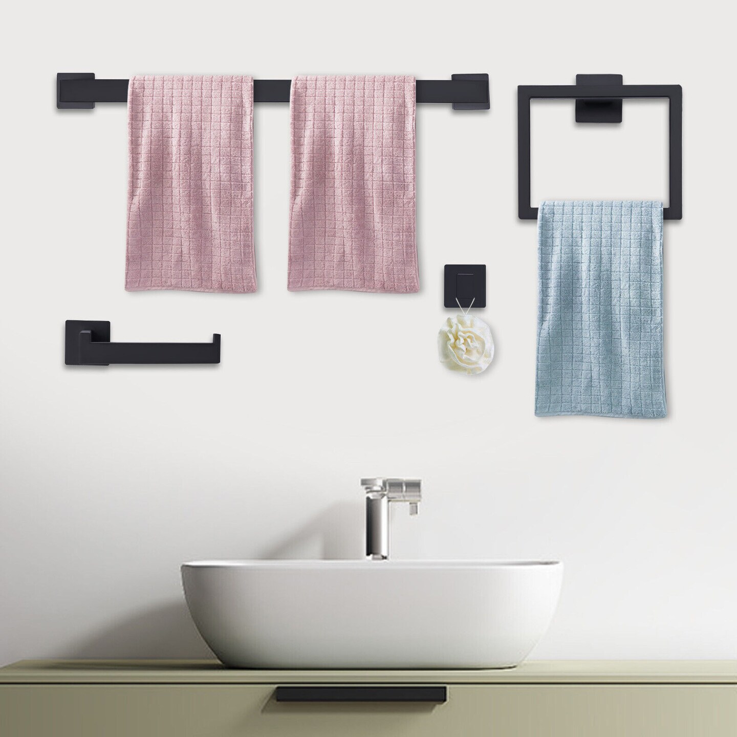Kitcheniva 4 Pack Bathroom Towel Set Bar Holder | Michaels