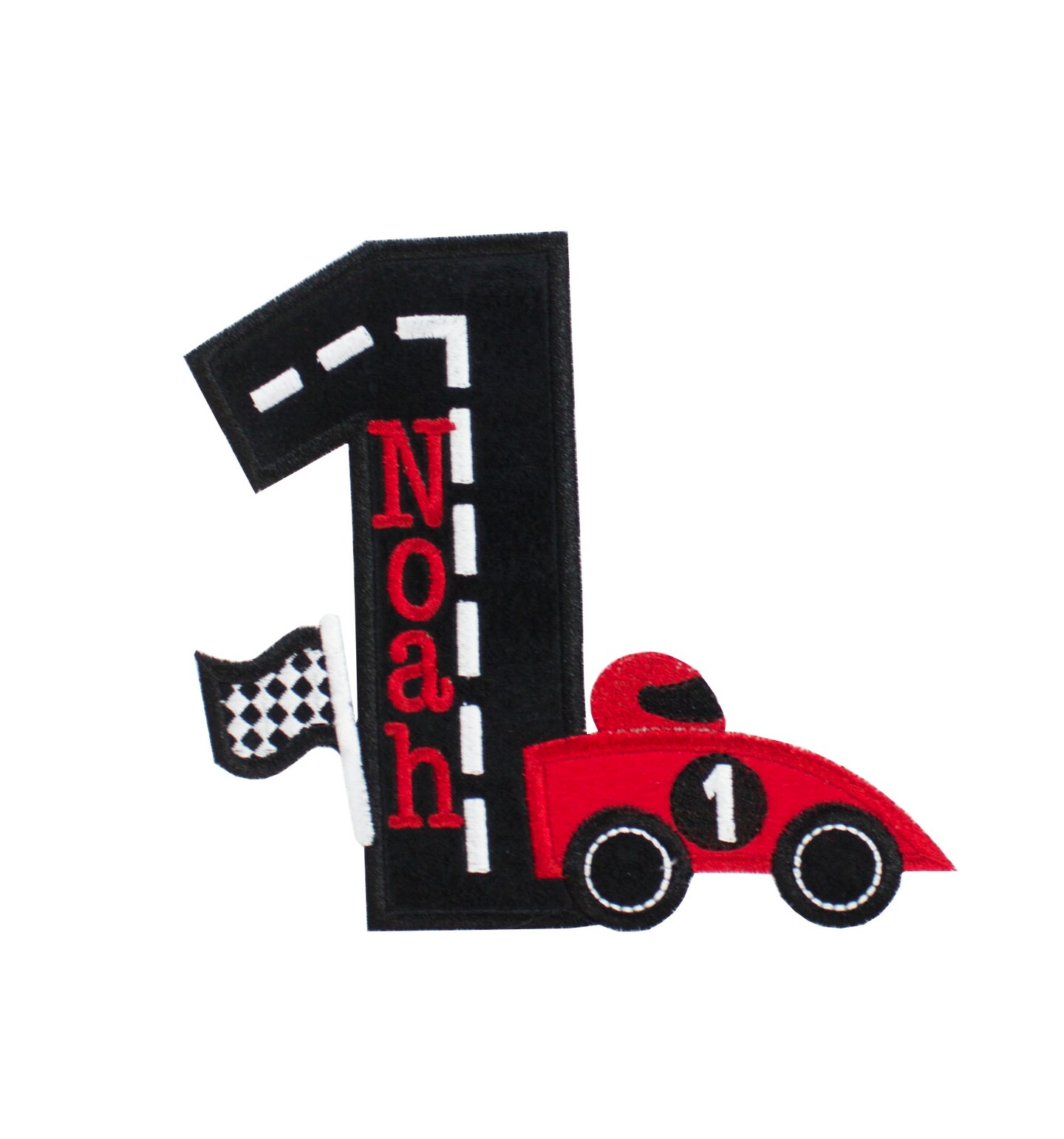 Race Car Personalized Birthday Number Custom Sew or Iron on patch ...