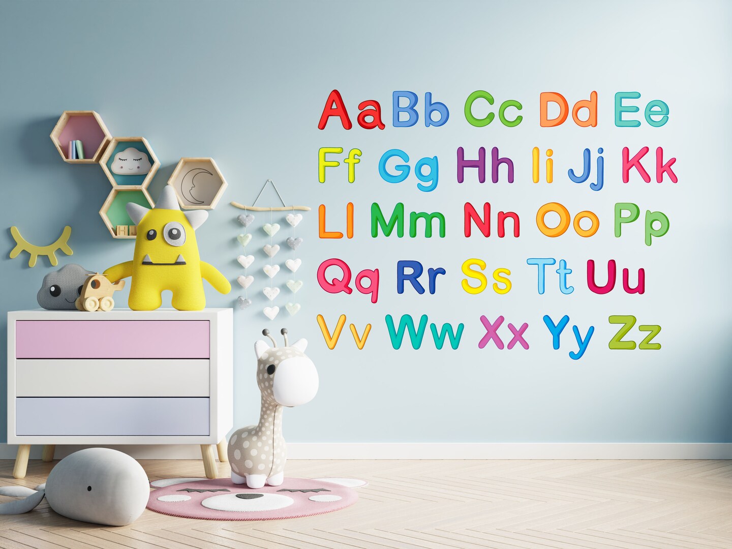ABC Wall Decal, Alphabet multicolor decal, Educational Gifts, ABC ...
