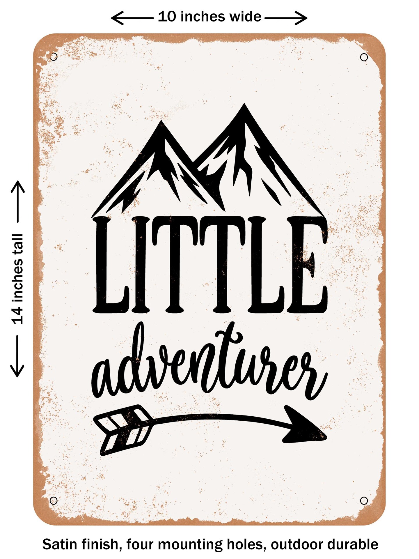 DECORATIVE METAL SIGN - Little Adventurer - Vintage Rusty Look | Michaels