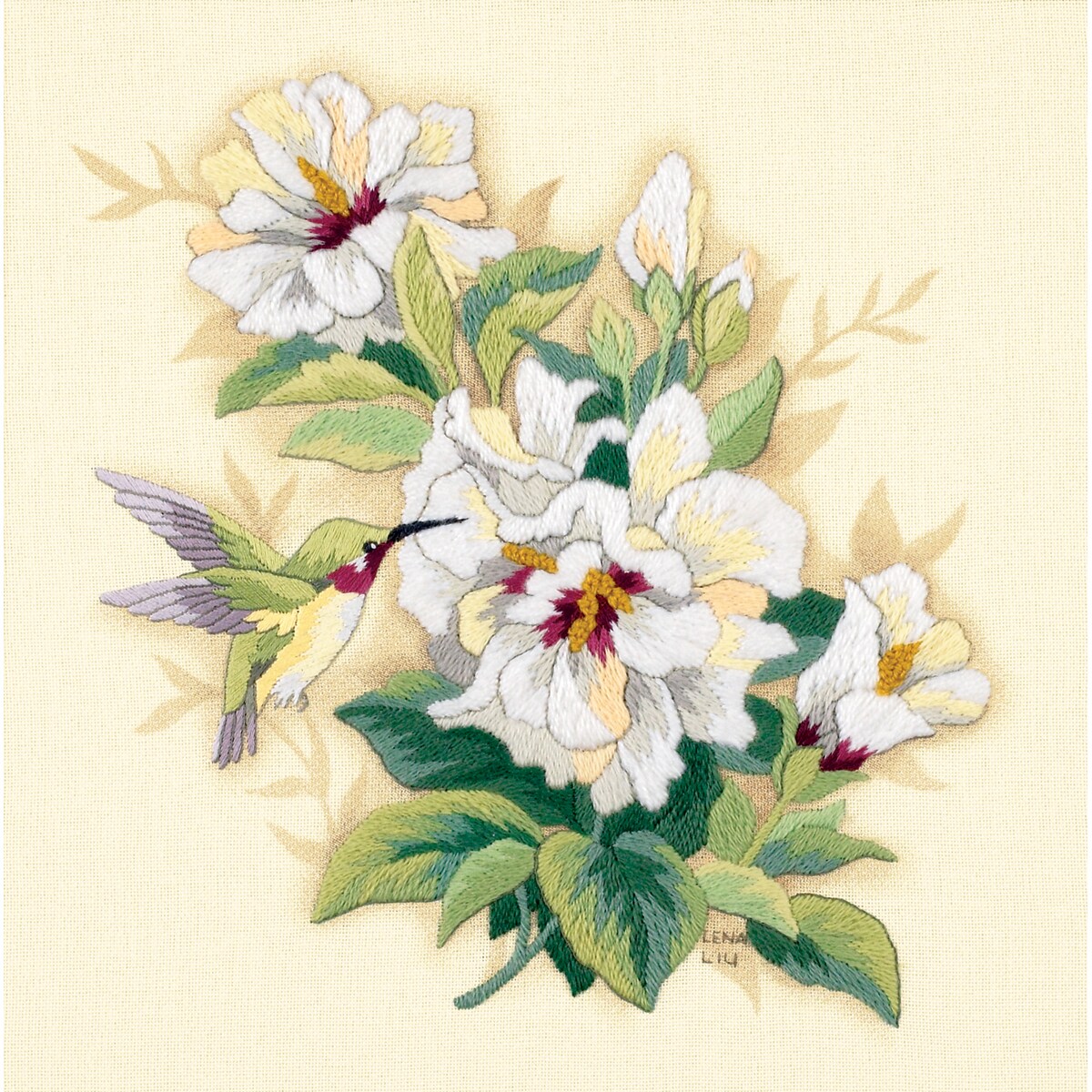 Dimensions Crewel Embroidery Kit 12"X12"-Hibiscus Floral-Sitched In ...