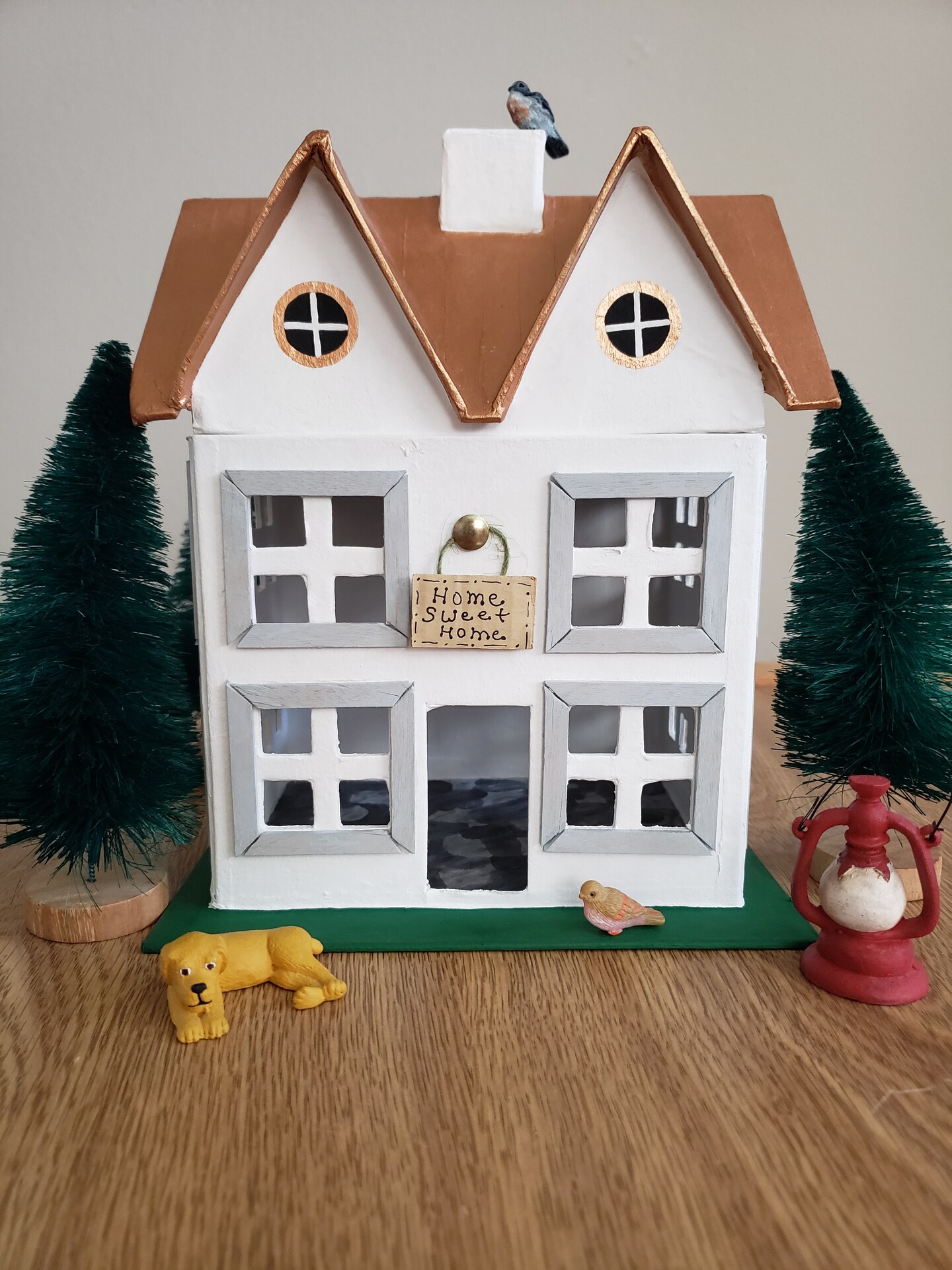 Paper Mache Mini Dollhouse Farmhouse | MakerPlace by Michaels