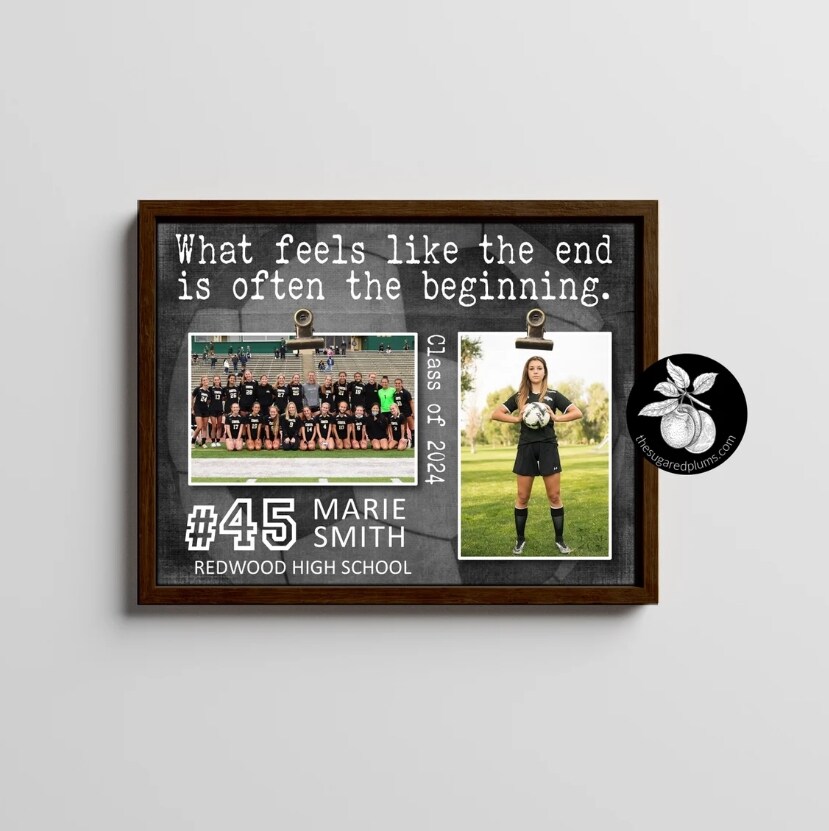 Personalized Senior Night Soccer Picture Frame, Sports Team Gift ...