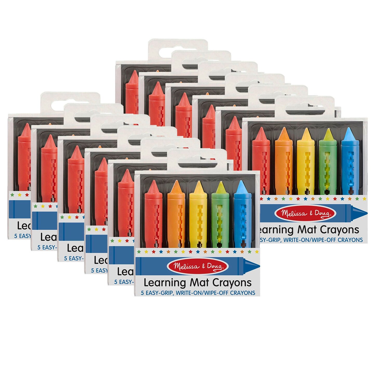 Learning Mat Crayons, 5 Assorted Colors Per Pack, 12 Packs | Michaels