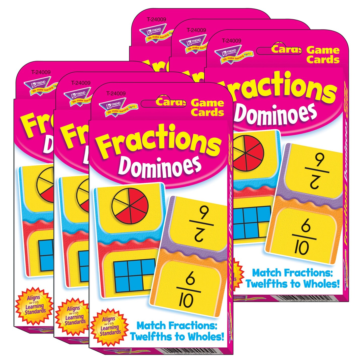 Fractions Dominoes Challenge Cards®, 6 Sets | Michaels