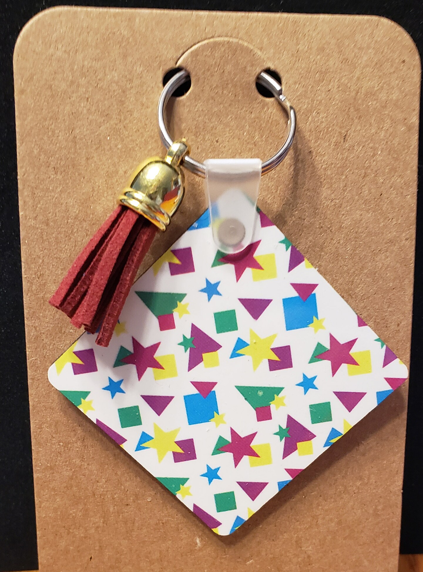 Geometric Shapes fun MDF Keychain | MakerPlace by Michaels