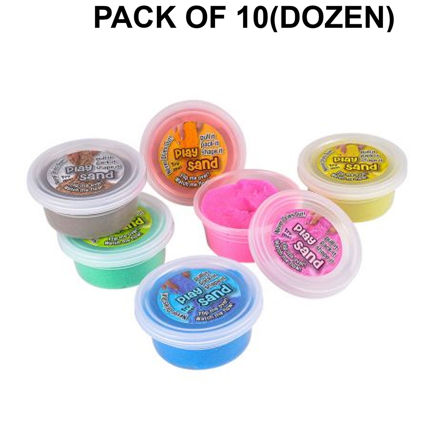 Magic Play Sand Squeezable Moldable Assorted Colors, Count: 10 dozen ...