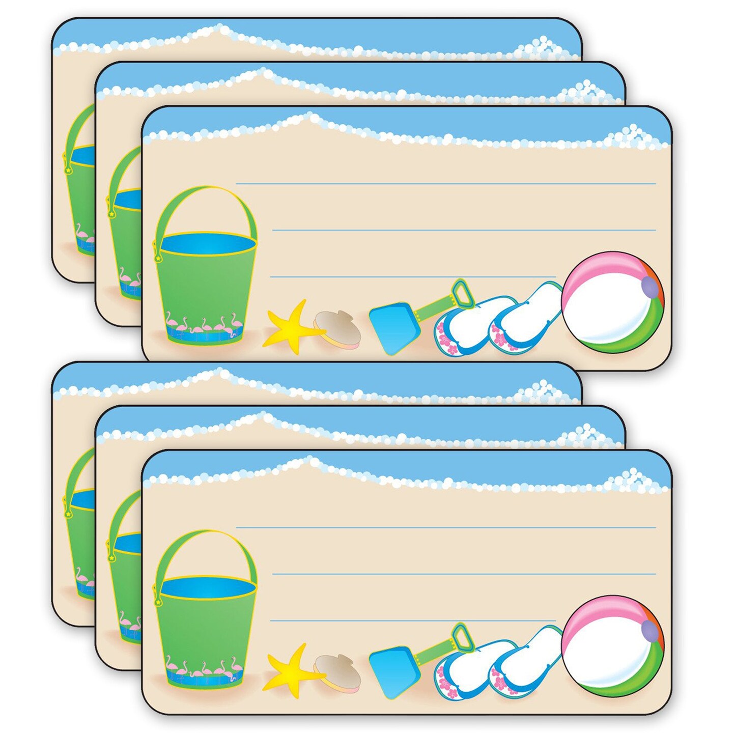 (6 Pk) Beach Nametags | Michaels
