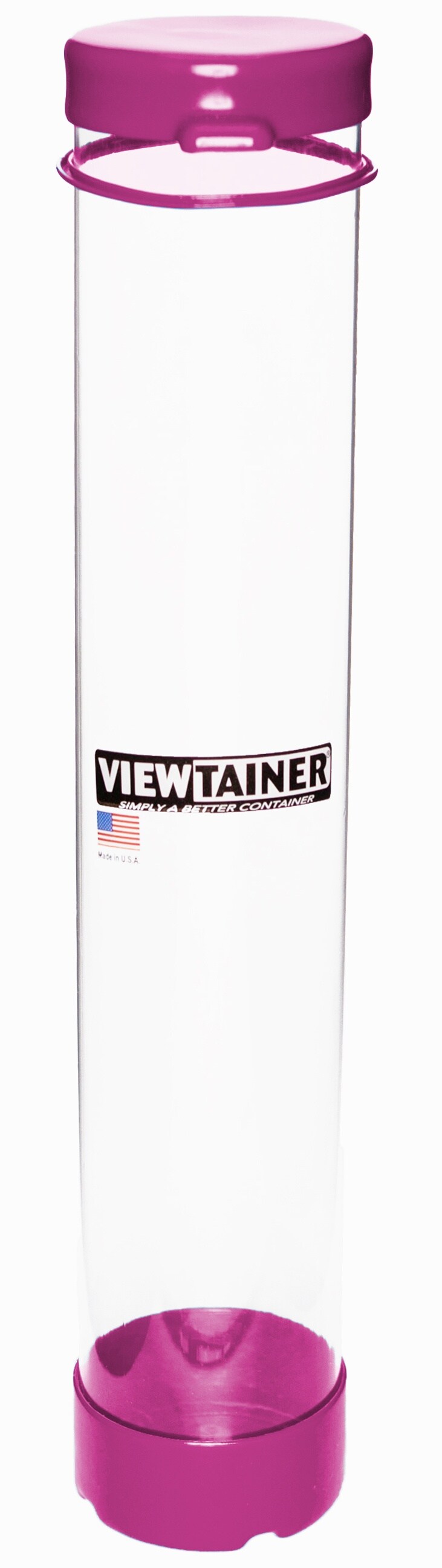 Viewtainer Tethered Cap Storage Container 2.75"X15"-Raspberry | Michaels