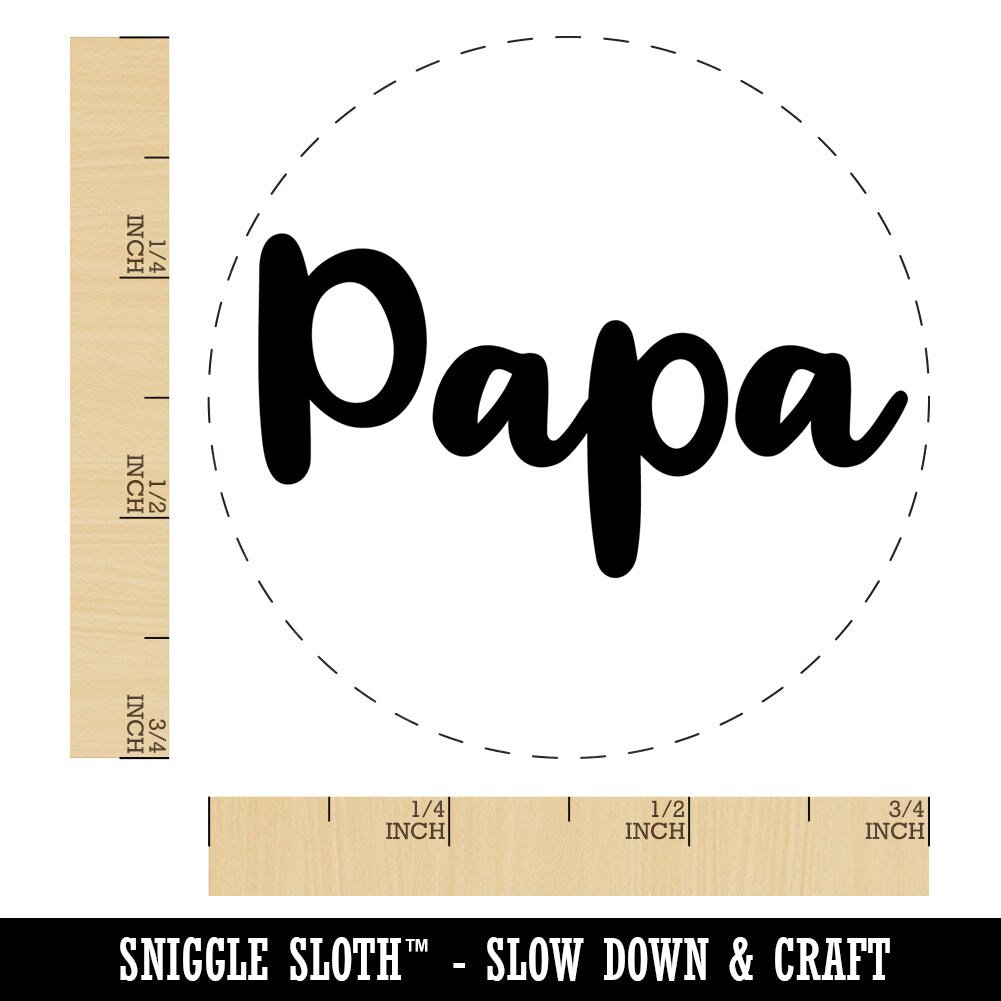 Papa Cursive Text Dad Father Self-Inking Rubber Stamp Ink Stamper for ...