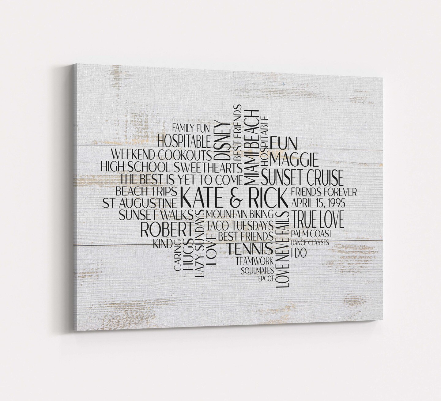 Custom Word Cloud Canvas IV - Mother's Day, Father's Day, Graduation ...