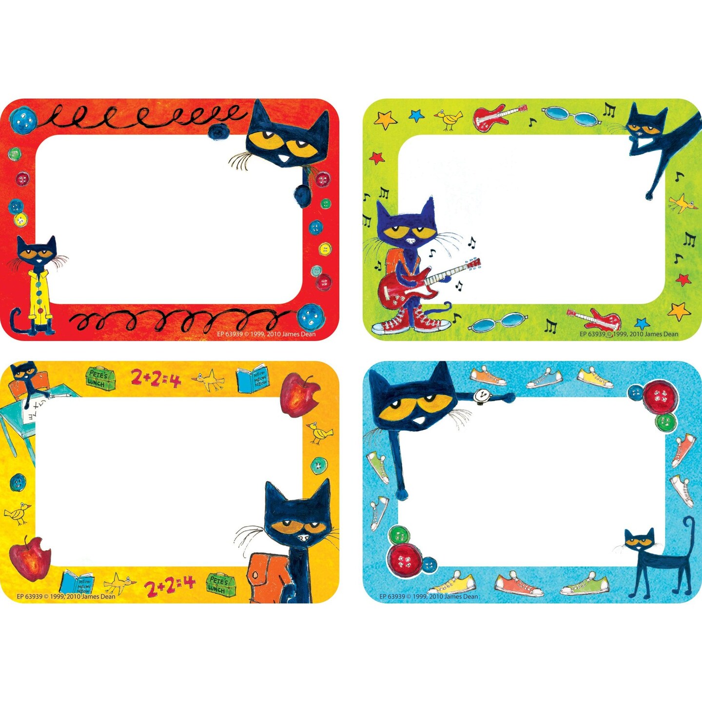 Pete the Cat Name Tags/ Labels, 36 Per Pack, 6 Packs | Michaels